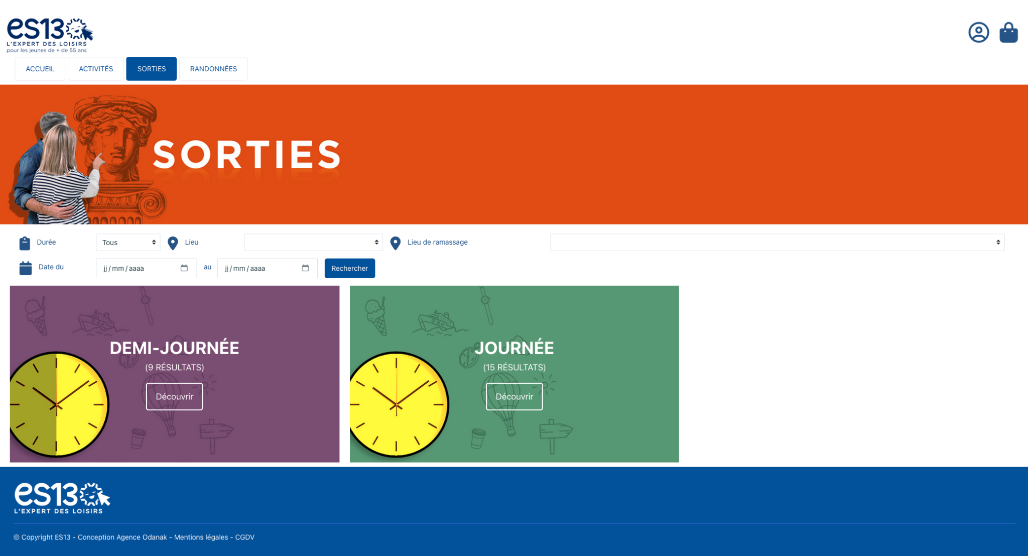 Comment s'inscrire à une sortie ? - ES13