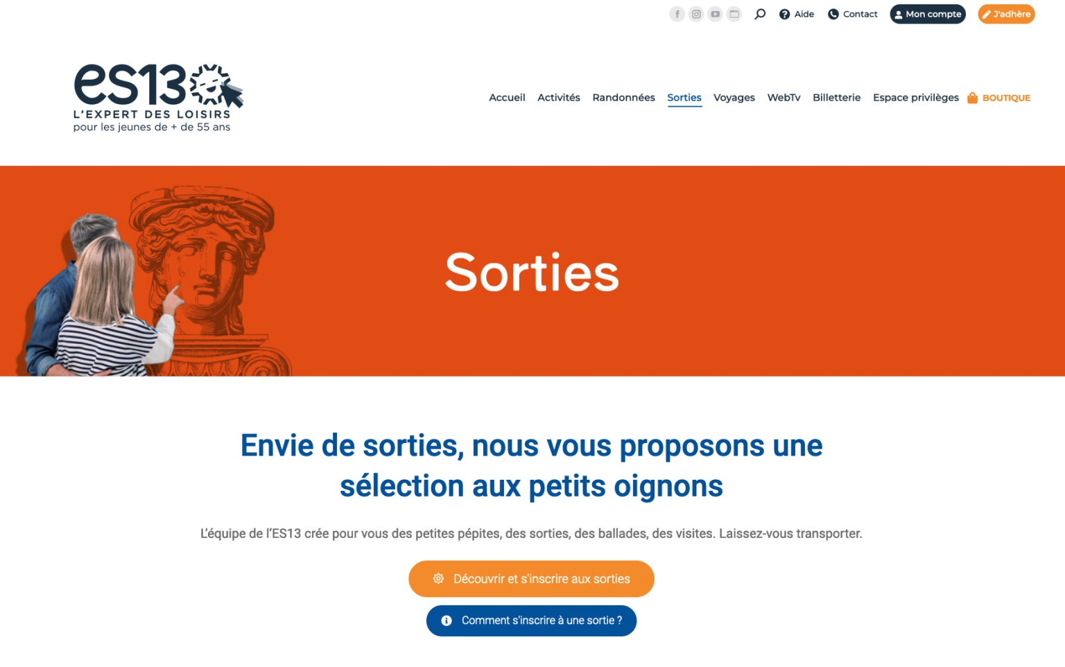 Comment s'inscrire à une sortie ? - ES13